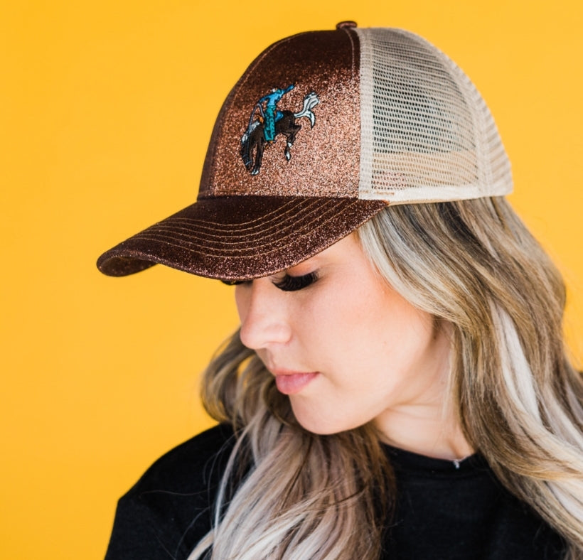 Glitter bronc cap – Boho & Jangles Boutique